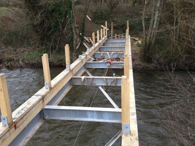 Passerelles mixtes bois / métal et passerelles métalliques ...